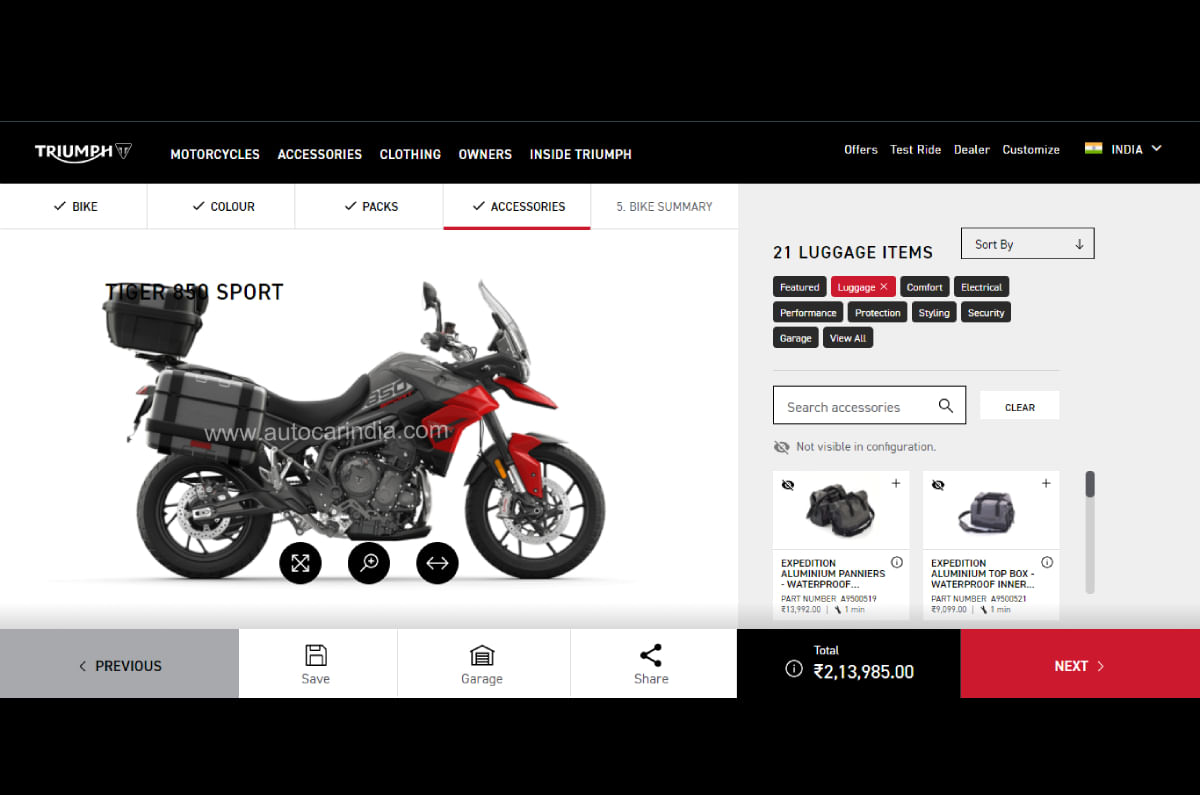 Triumph Motorcycles India launches online customization platform ...