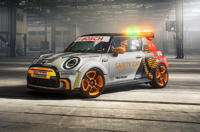 New Mini Electric Pacesetter Formula E Safety Car revealed | Autocar India
