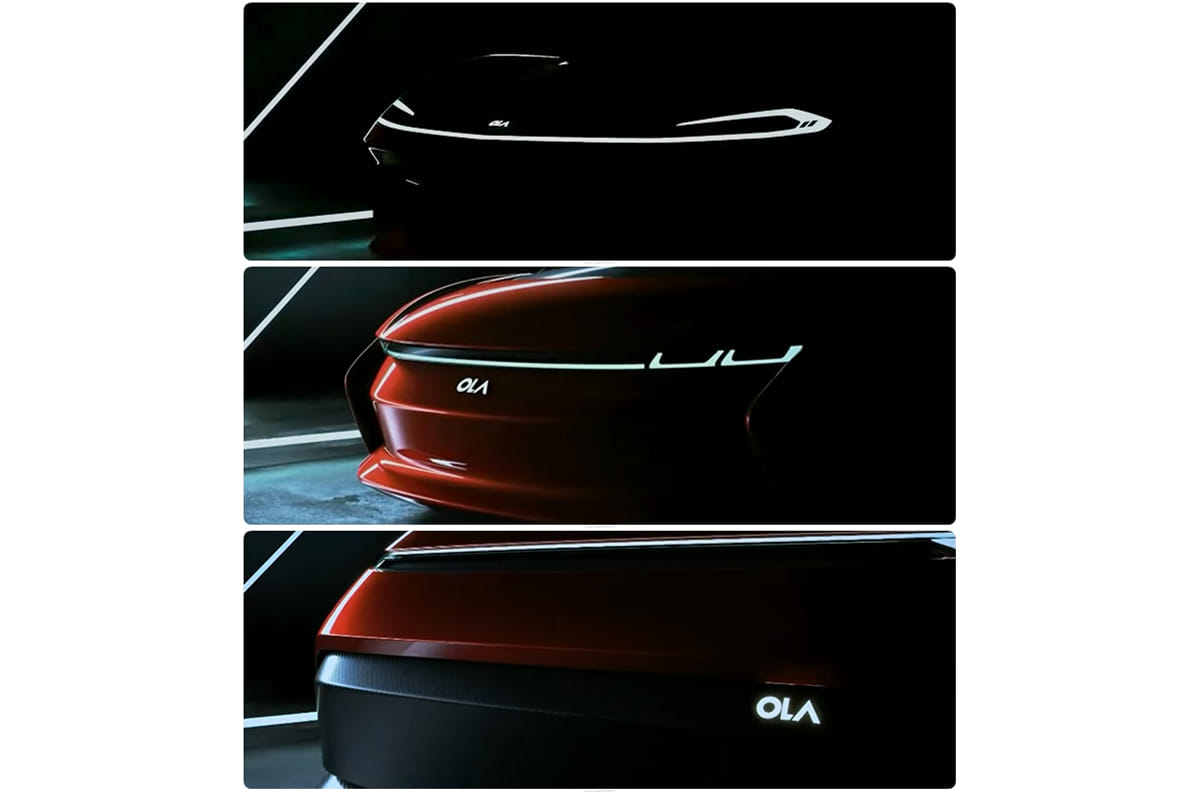 Future Ola electric cars teased: battery, range, price, production ...