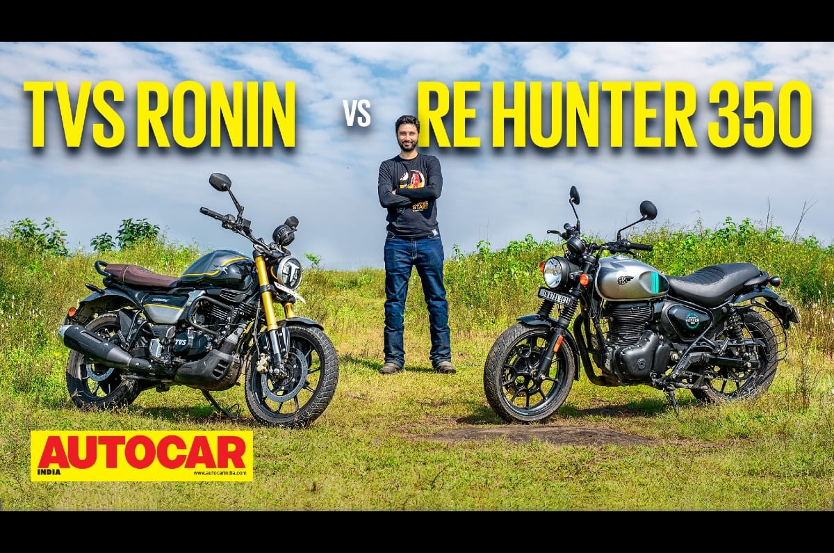 TVS Ronin vs Royal Enfield Hunter 350 comparison video: price, engine ...