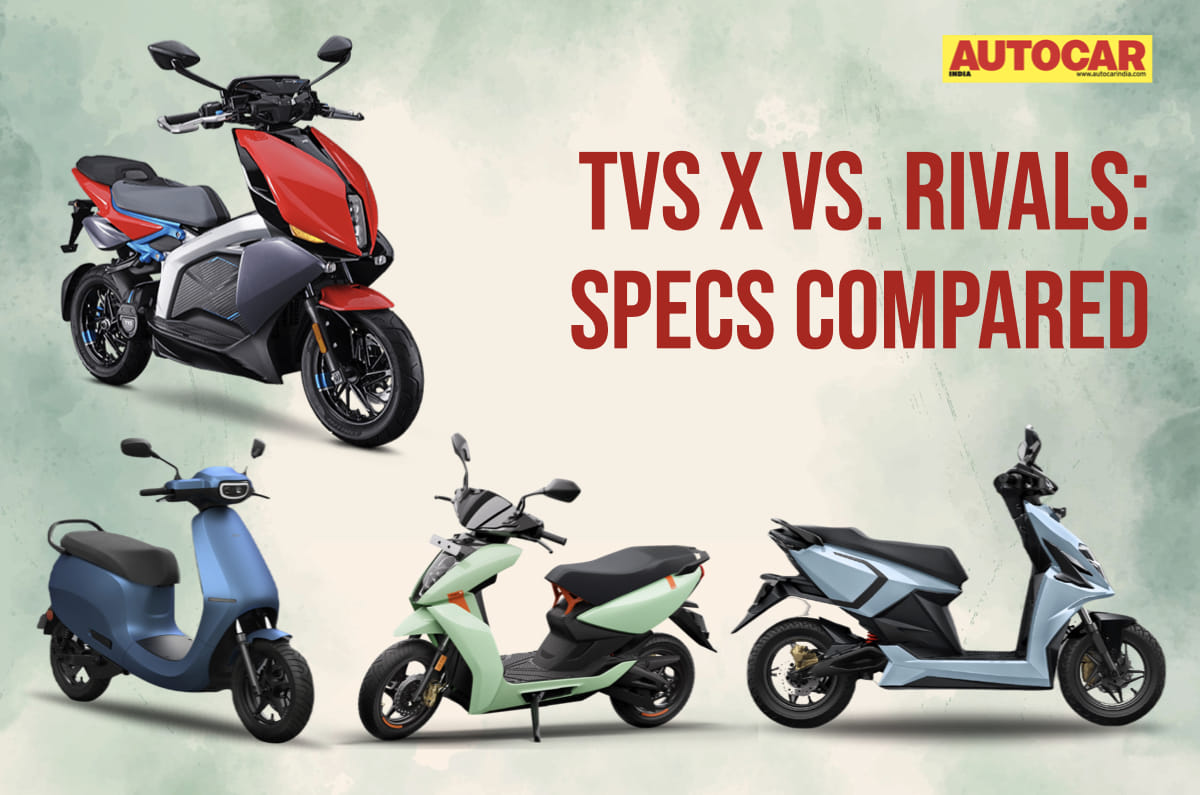 TVS X price vs Ola S1 Pro vs Ather 450X vs Simple One: range, battery ...