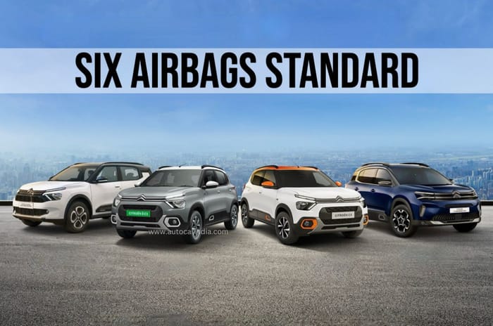 Citroen C3 Aircross price, standard six airbags on C3 and eC3, safety ...