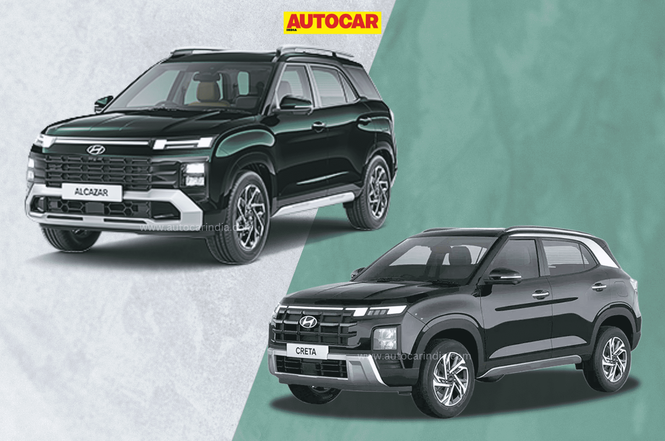 Hyundai Alcazar facelift, comparison with Creta, exterior, interior ...