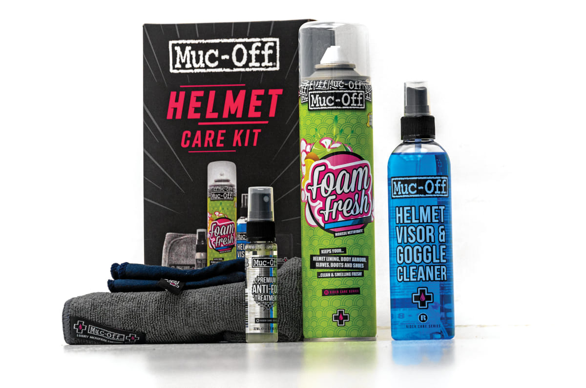 Mucoff helmet kit, price, spray, microfibre cloth usage - Introduction ...