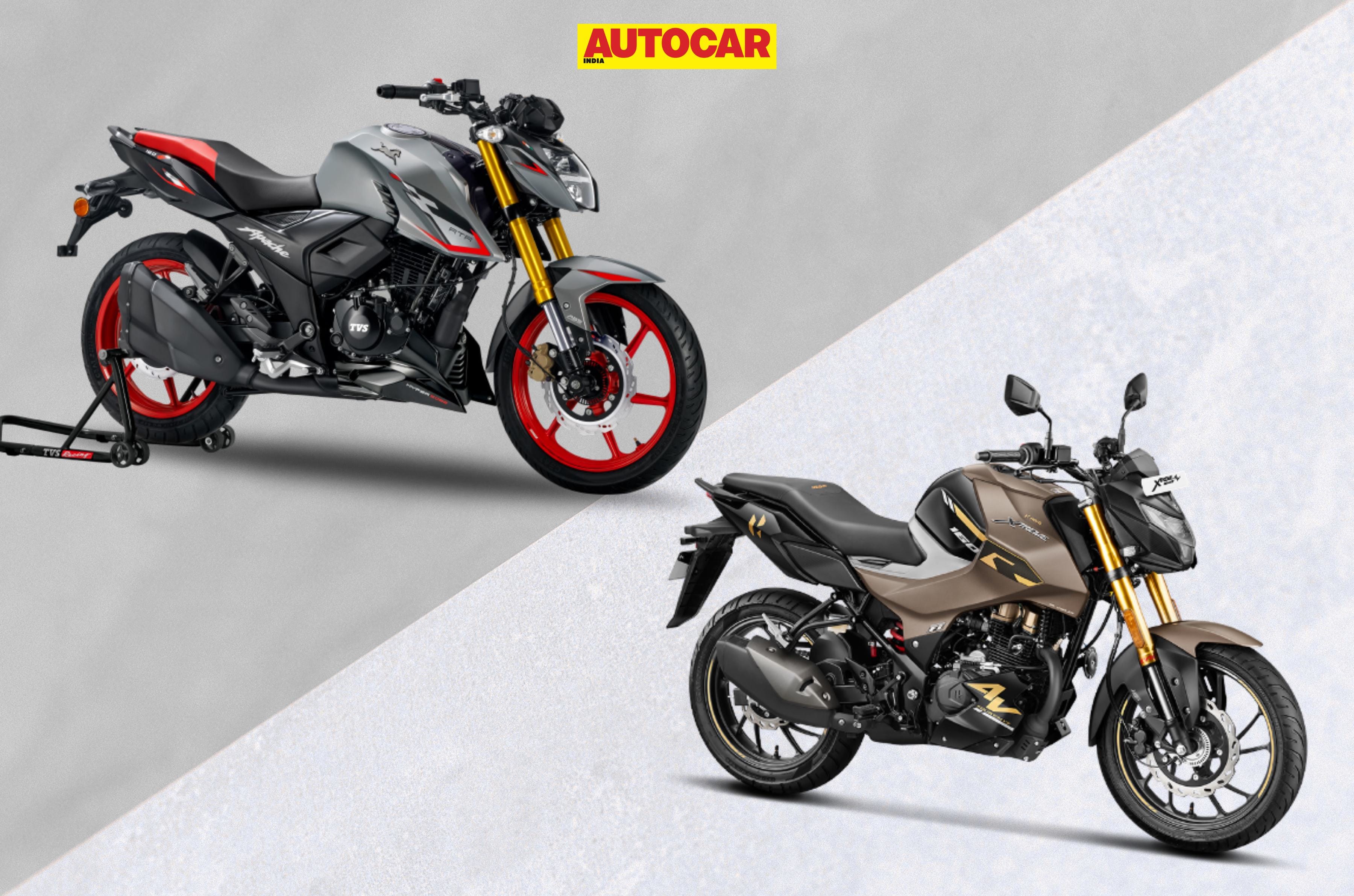 TVS Apache RTR 160 4V vs Hero Xtreme 160R 4V, price, features ...