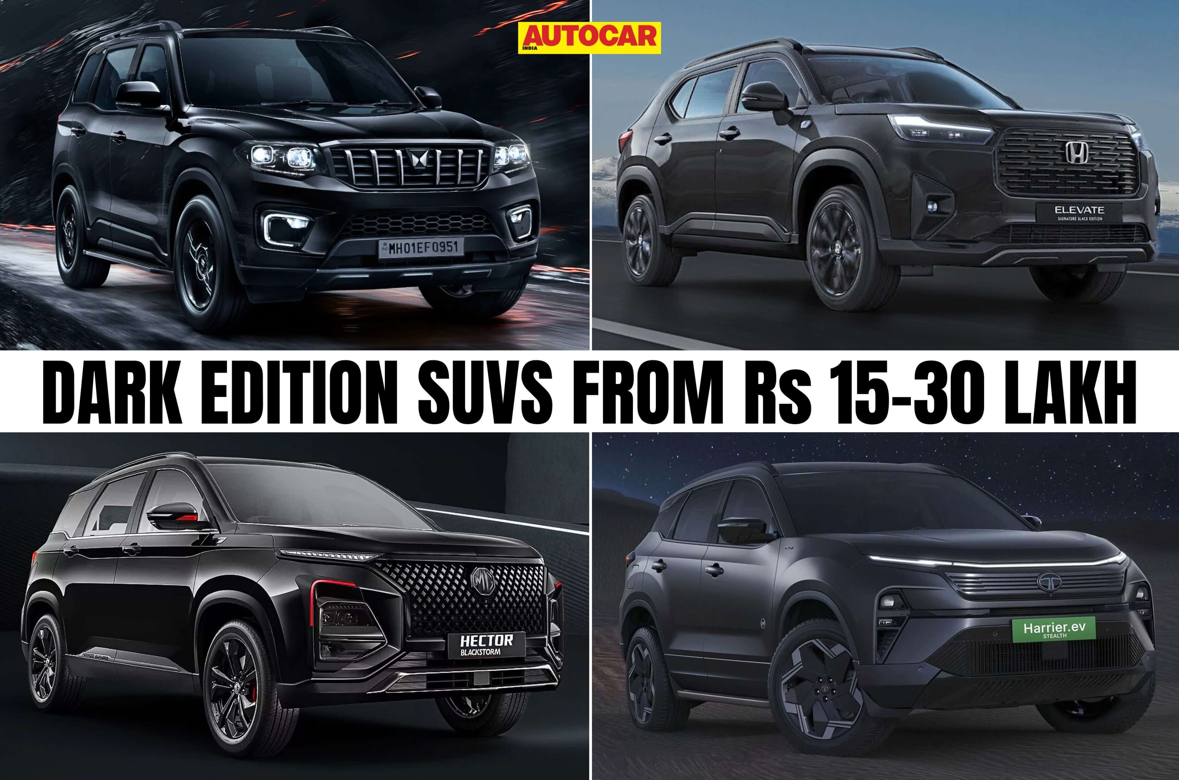 Every Dark Edition SUV From Rs 15 lakh-30 Lakh In India | Autocar India