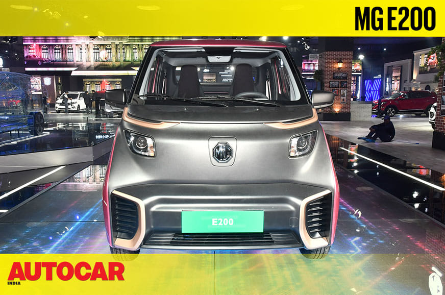 MG E200 EV first look video from Auto Expo 2020 | Autocar India